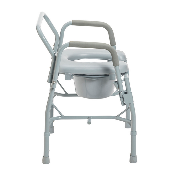 Drive Drop-Arm Steel Commode, Padded Seat, Deep Seat: Lake Court ...