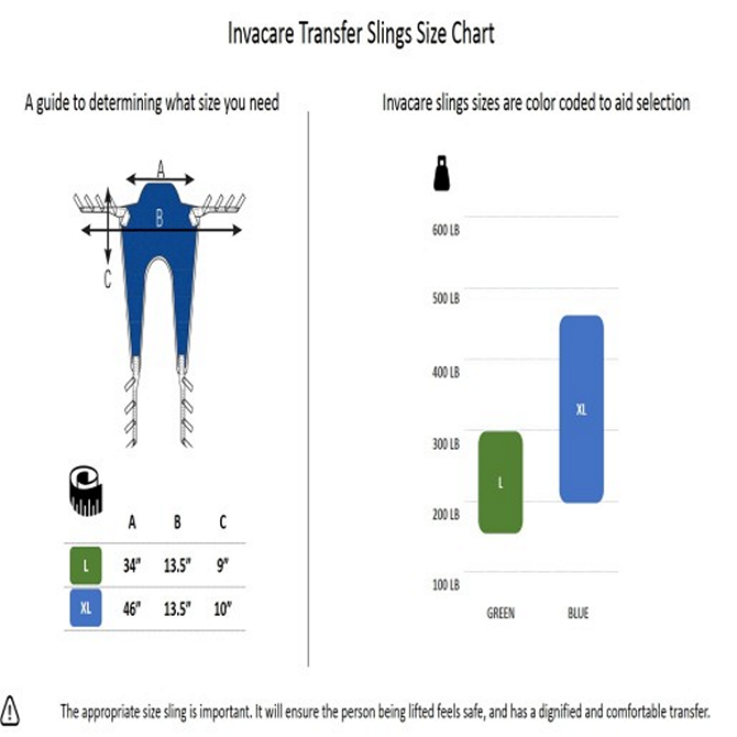 Invacare Transport Sling, Solid Polyester: Lake Court Medical Supplies